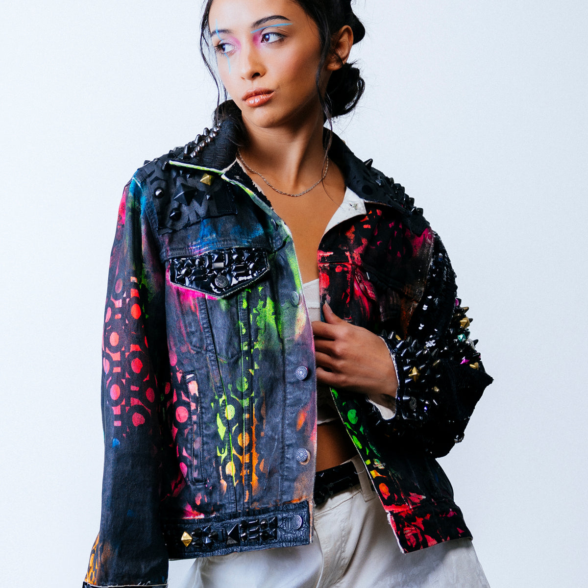 Neonite Denim Jacket - Black – Tinsel Arcade
